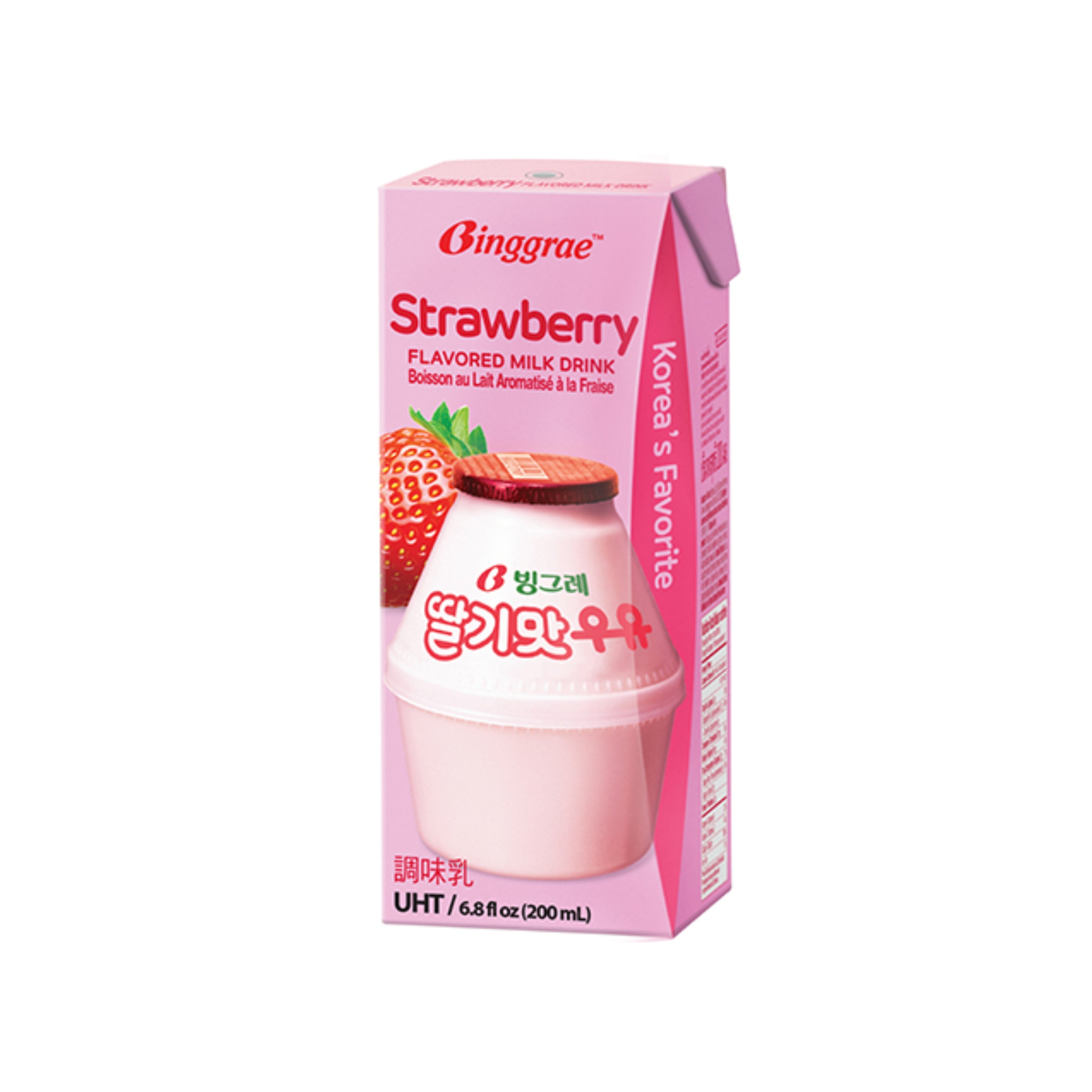 Bingrae Strawberry Milk (6.8oz) (Korea)