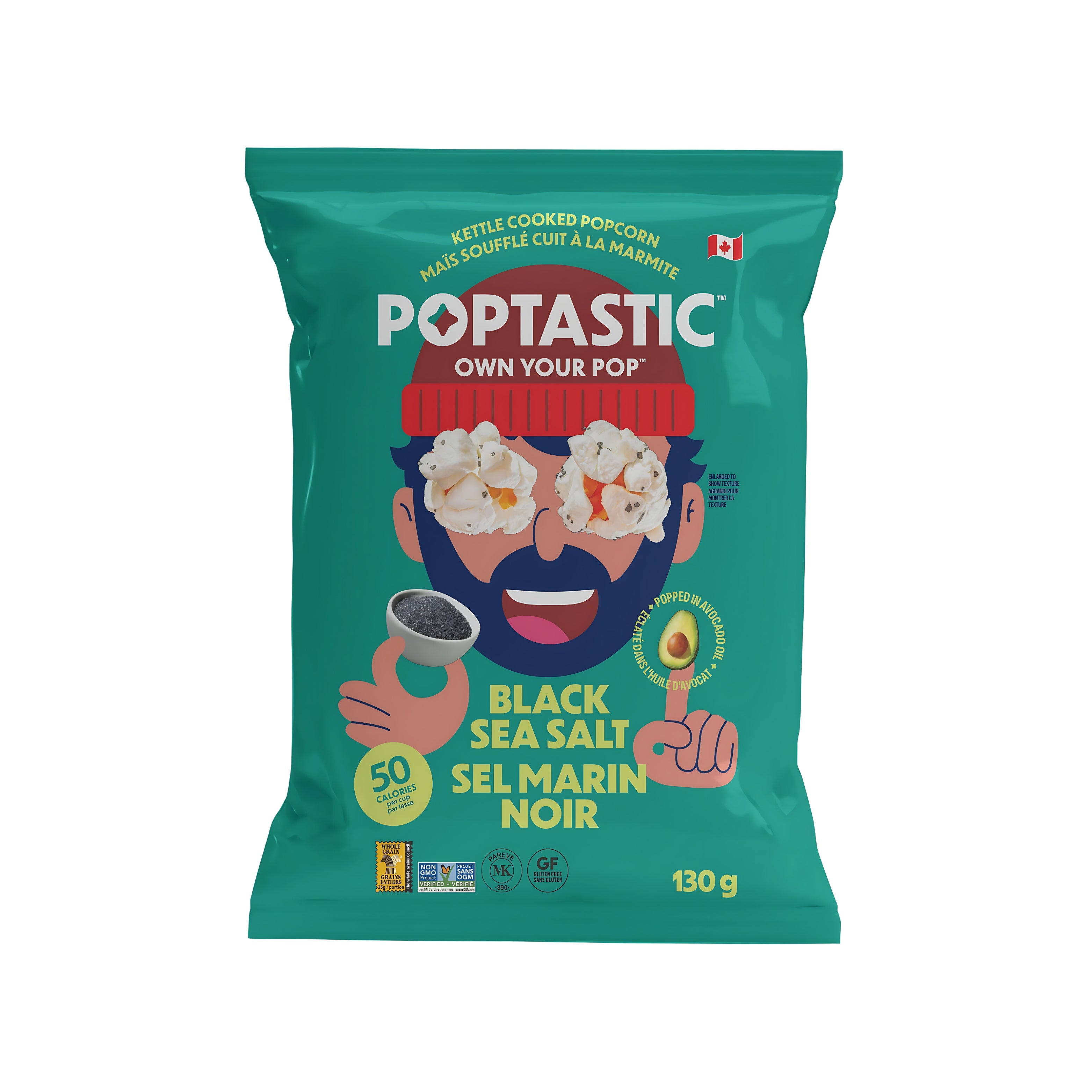 Poptastic Black Salt Popcorn (Canada)
