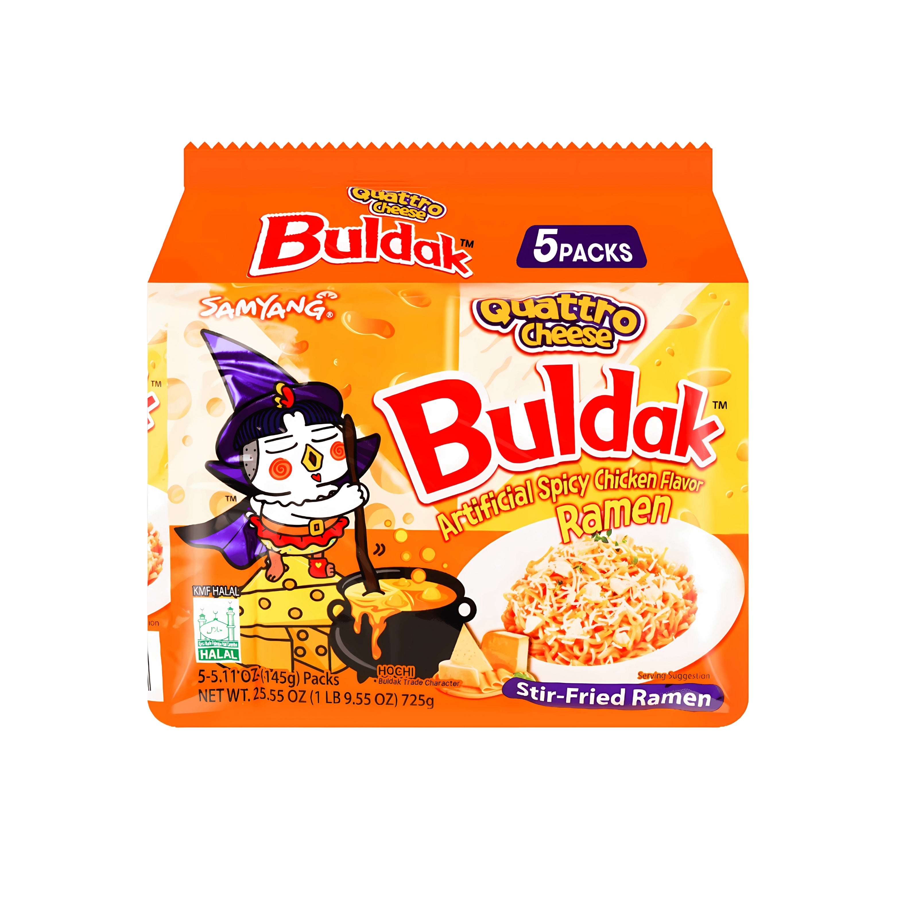 Samyang Buldak Quattro Cheese Ramen (5 Packs) (Korea)