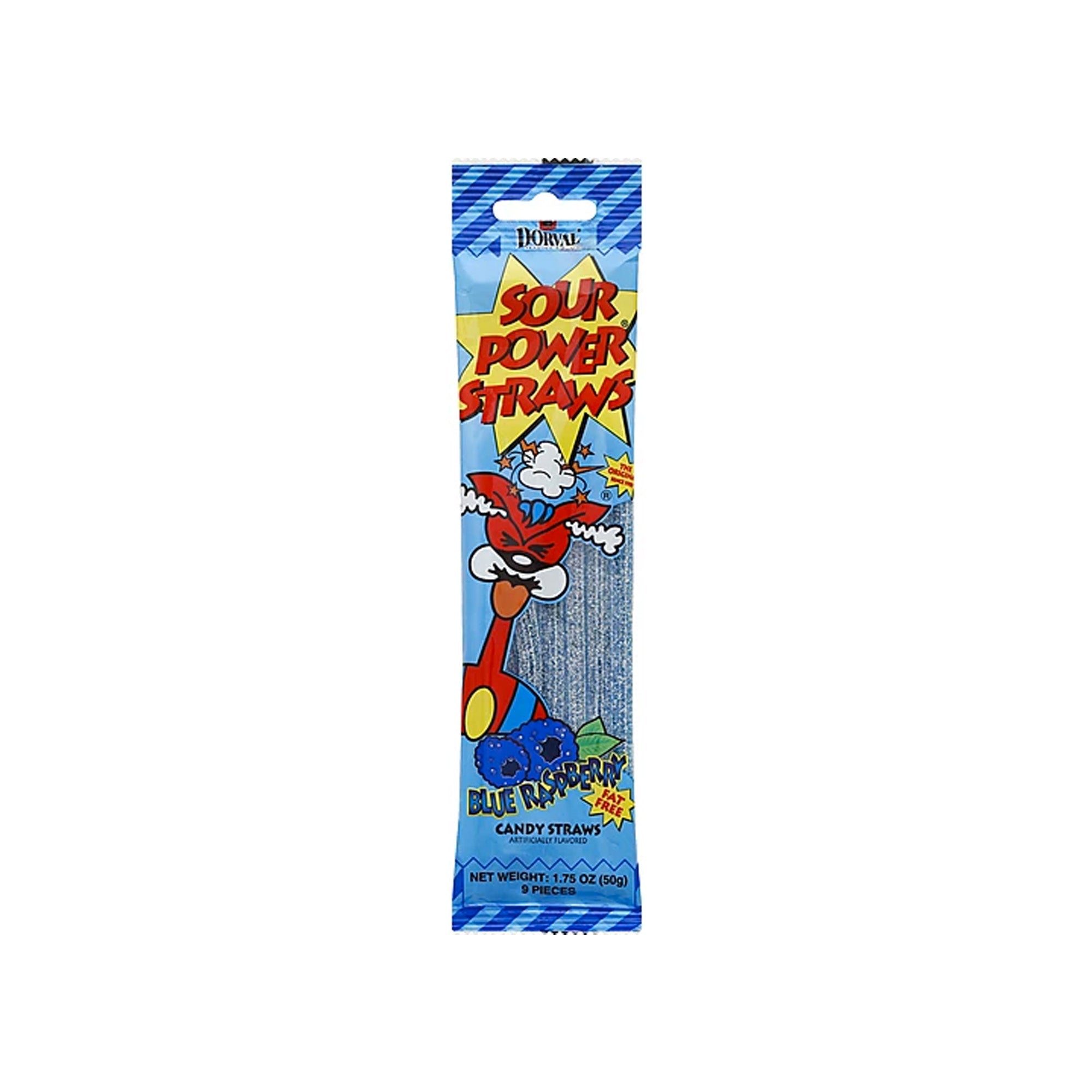Dorval Sour Power Straws Blue Raspberry (Netherlands)
